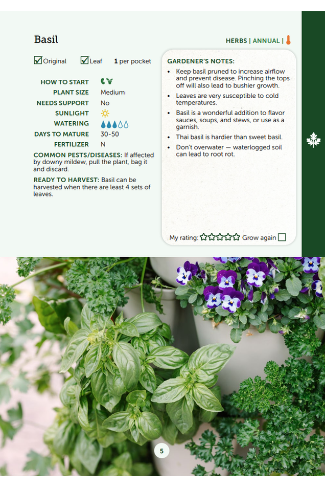 Edible Plant Guide | Digital Download | GreenStalk Garden