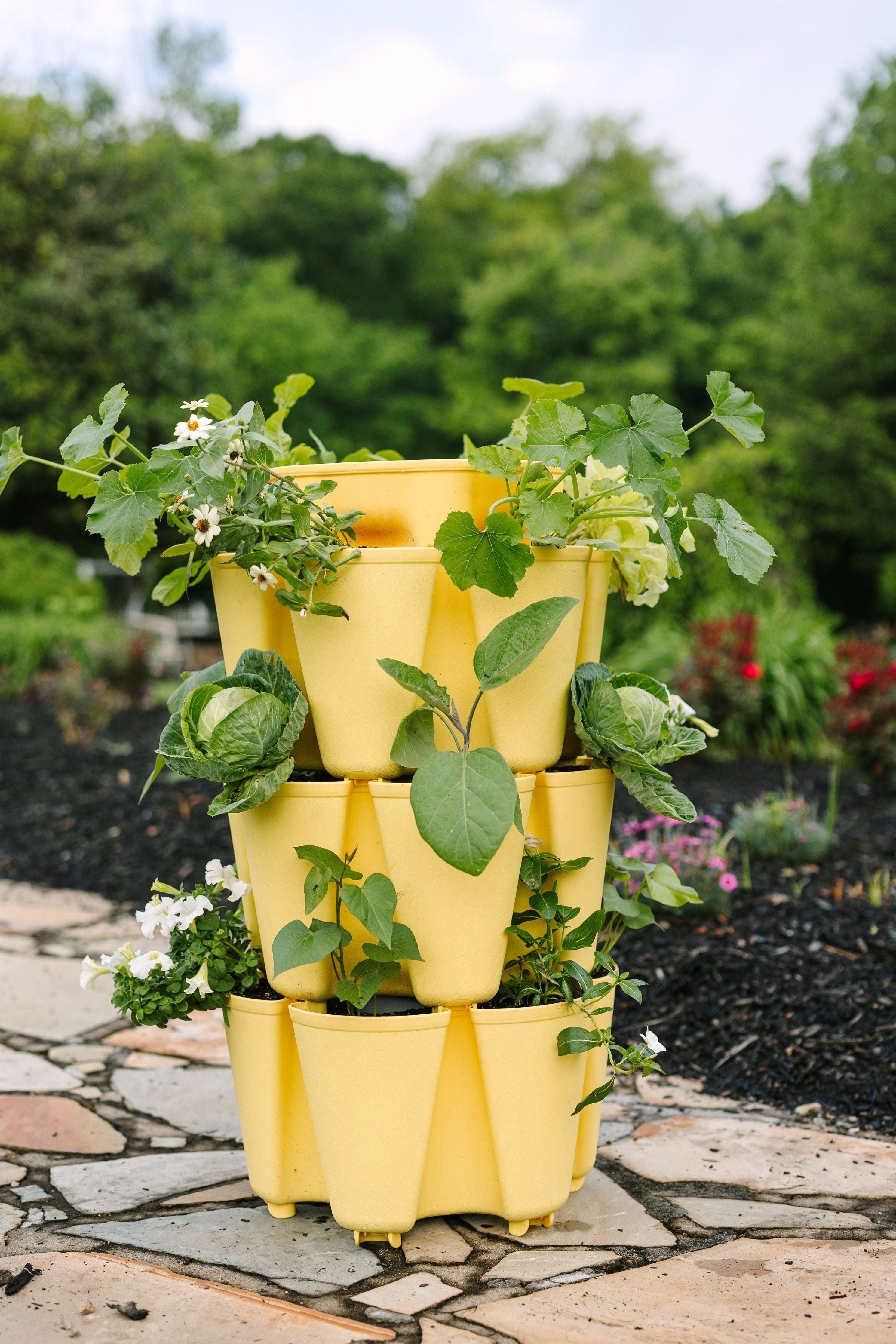 3 Tier GreenStalk Original Vertical Planter | Lemon (Basic Texture ...