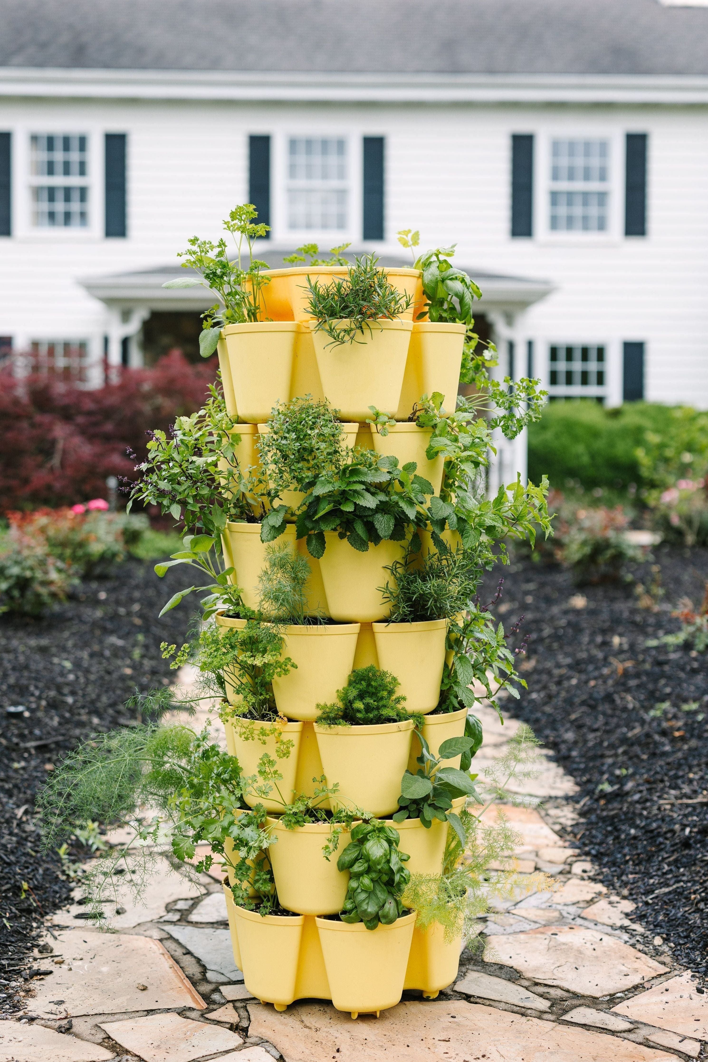 7 Tier GreenStalk Leaf Vertical Planter | Lemon (Basic Texture ...