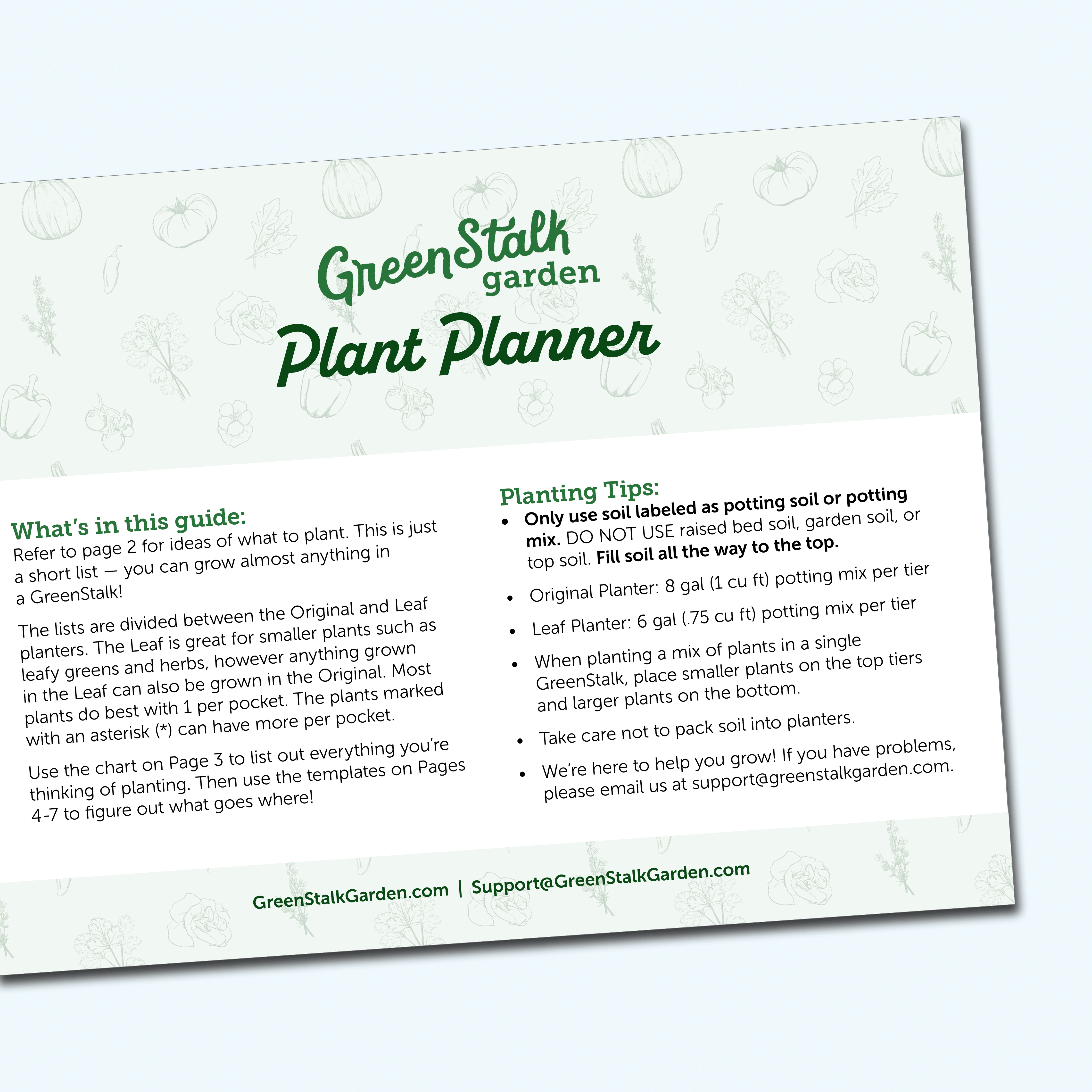 Plant Planner Download | GreenStalk Garden